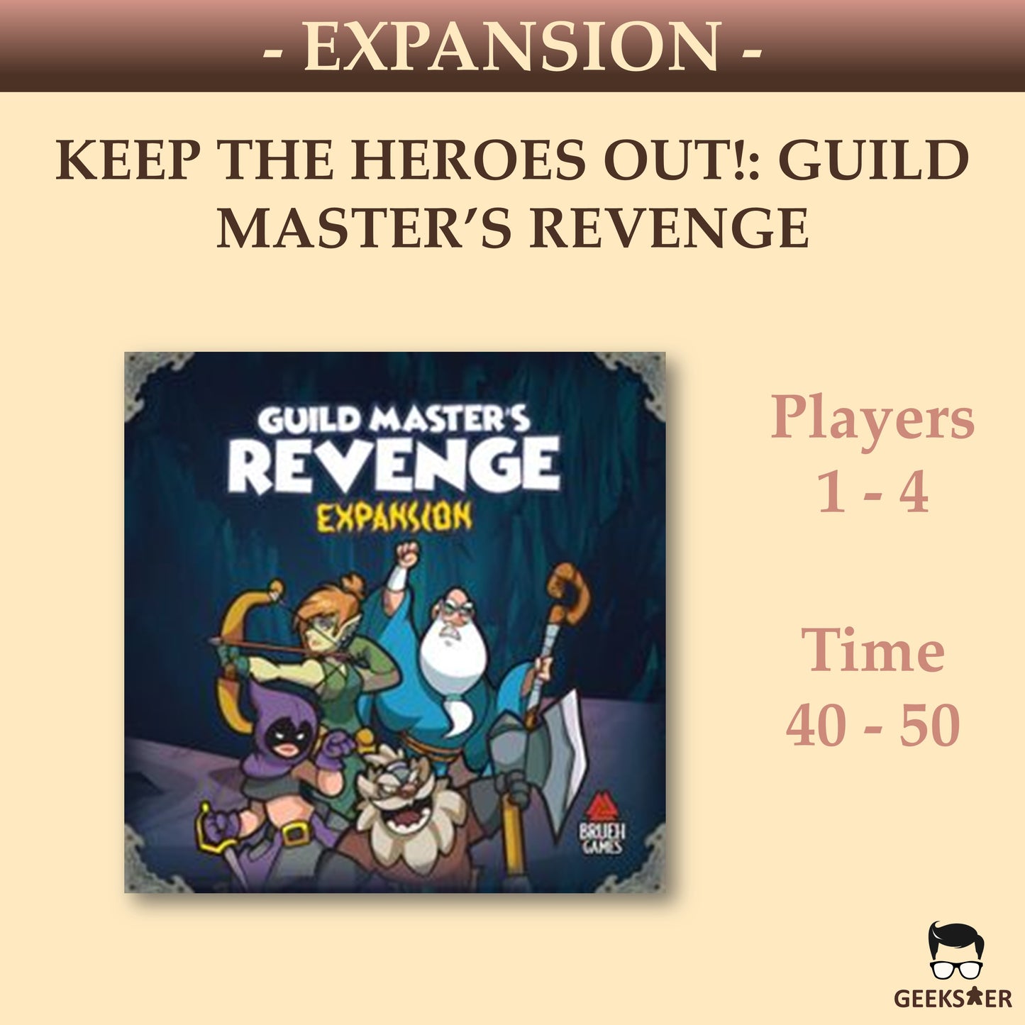 Keep The Heroes Out! Guild Master's Revenge Expansion – Geekster