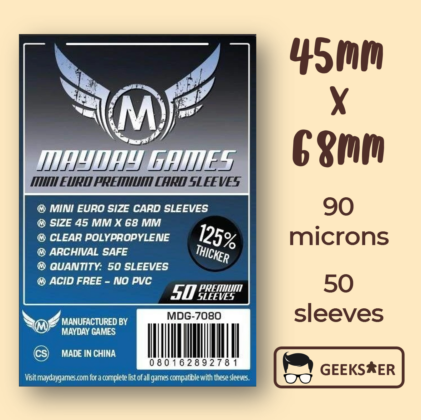 [45 x 68mm] 7080 Mayday Premium Mini Euro – Geekster